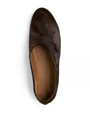 Marsèll Coltellaccio Leather Ballet Flats - Brown