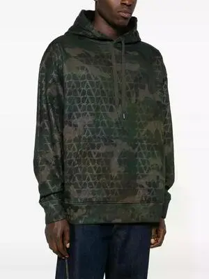 Valentino Garavani Toile Iconographe Camouflage Hoodie - Green