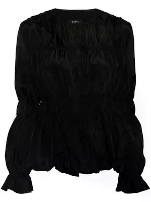 Goen.j Ruched Single-breasted Jacket