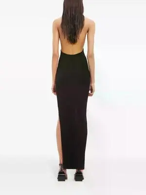 COURREGES Ribbed-knit Maxi Dress