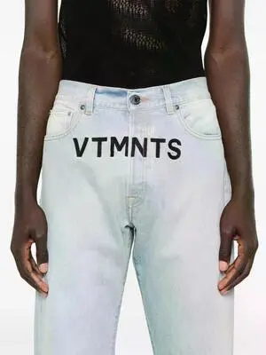 VTMNTS Embroidered Logo Cotton Jeans