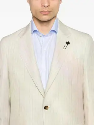 LARDINI Pinstriped Lightweight-wool Suit