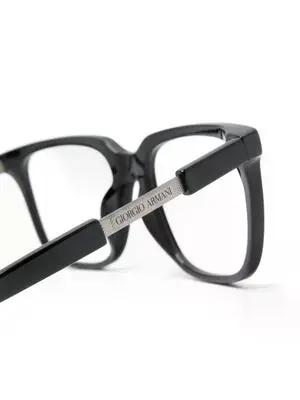 Giorgio Armani Wayfarer Frame Eyeglasses - Black