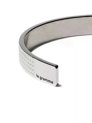 Le Gramme Sterling 23 Gramme Guilloché Pyramid Bracelet