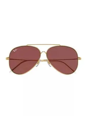 Ray-ban Aviator Sunglasses With -tone Frame - Gold