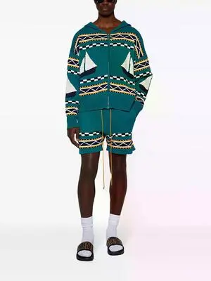 Rhude Bateau Zip-up Hoodie - Blue