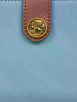 Etro Pegaso-motif Leather Wallet - Blue