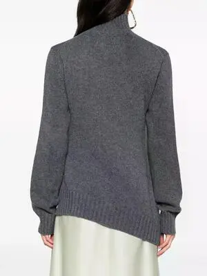 JIL SANDER Asymmetric Waffle Knit Jumper