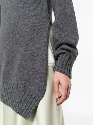 JIL SANDER Asymmetric Waffle Knit Jumper