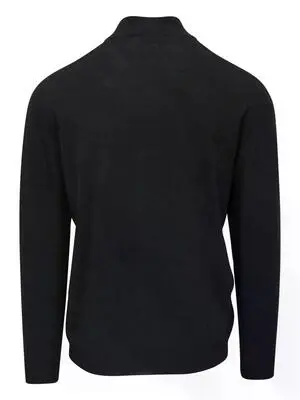 Fedeli Virgin Wool Quarter Zip Sweater - Grey