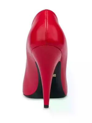 Moschino 100mm Pointed Toe Leather Pumps