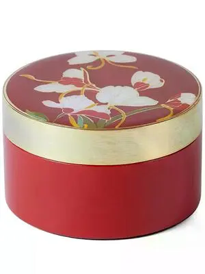 Shanghai Tang Ginger Flower Enamel Box - Red