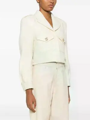 Givenchy Cropped Tweed Jacket With 4g Liquid Buttons