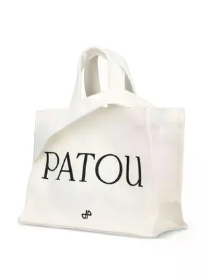 PATOU Small Canvas Tote Bag - Neutrals