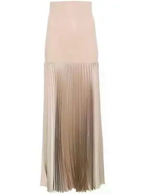 D.exterior Pleated Midi Skirt - Neutrals