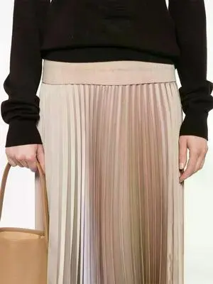 D.exterior Pleated Midi Skirt