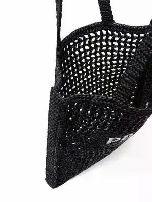 Prada Woven Logo Shoulder Bag - Black