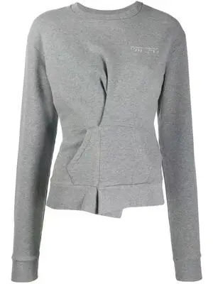BEN TAVERNITI UNRAVEL PROJECT Crewneck Sweatshirt With Wrap Detail