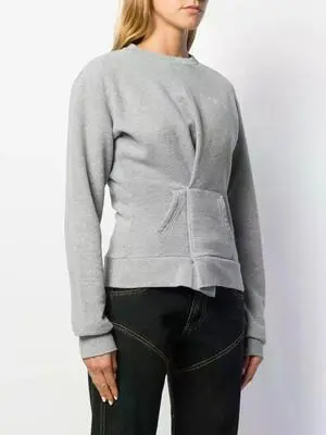 BEN TAVERNITI UNRAVEL PROJECT Crewneck Sweatshirt With Wrap Detail