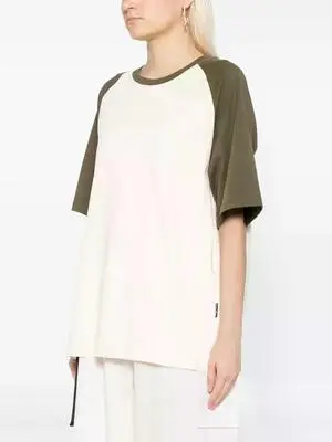 GROUND ZERO Logo Print Cotton T-shirt - Neutrals
