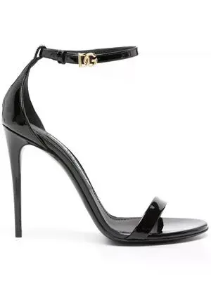 Dolce & Gabbana Patent Leather Stiletto Heeled Sandals