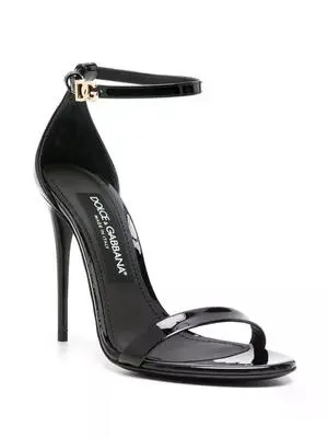 Dolce & Gabbana Patent Leather Stiletto Heeled Sandals