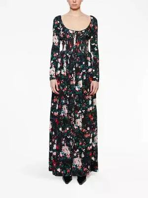 Rabanne Rose Print Maxi Dress