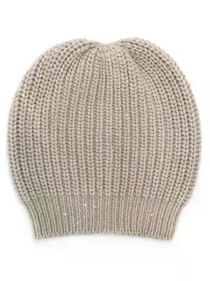 Brunello Cucinelli Purl-knit Beanie - Neutrals