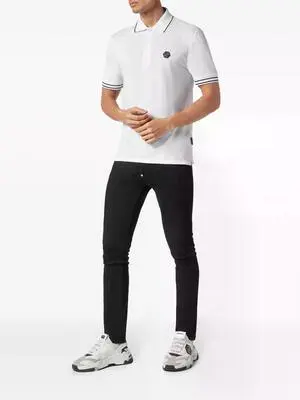 Philipp Plein Logo-appliqué Cotton Polo Shirt