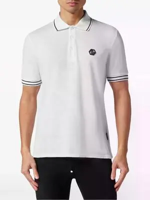 Philipp Plein Logo-appliqué Cotton Polo Shirt