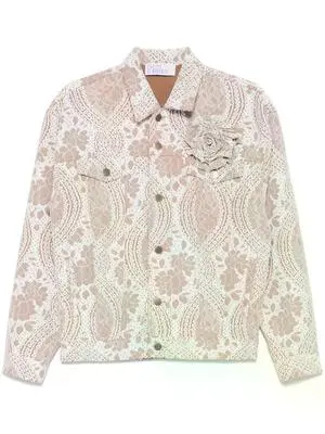 Giuseppe Di Morabito Lace-effect Denim Jacket