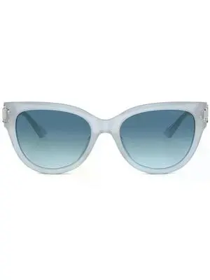 JIMMY CHOO Logo Plaque Butterfly Sunglasses - Blue
