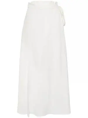 Voz High-waisted Wrap Skirt - Neutrals
