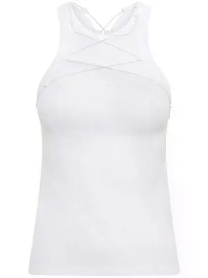 DION LEE Lock Drawstring Tank Top - White