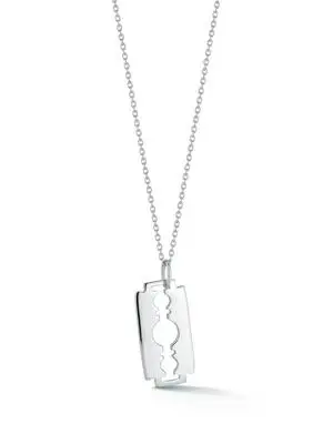 Mateo Sterling Razor Blade Pendant Necklace