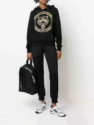 PLEIN SPORT Logo-print Tiger Hoodie