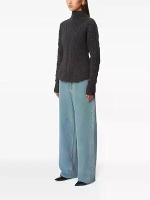 Nina Ricci Chunky Cable-knit Wool-blend Jumper