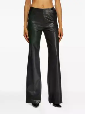 DIESEL® Mid-rise Flared Trousers With Ribbed Detailing