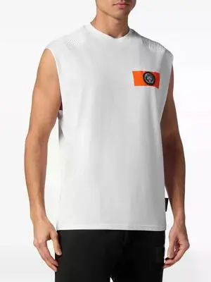 PLEIN SPORT Logo Patch Sleeveless T-shirt