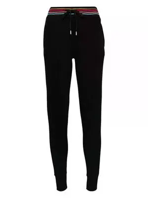 Paul Smith Skinny-cut Trousers With Striped Waistband - Black