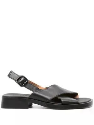 Camper Dana Leather Slingback Sandals - Black