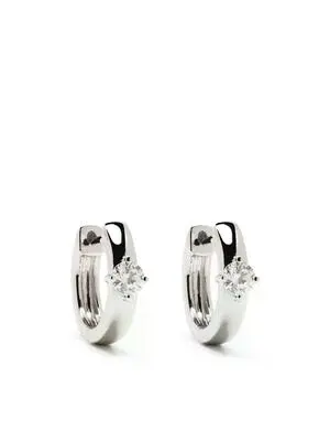 ANITA KO 18kt White Gold Diamond Huggie Earrings - Silver