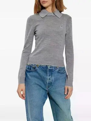 Jacquemus Logo-embroidered Collared Jumper