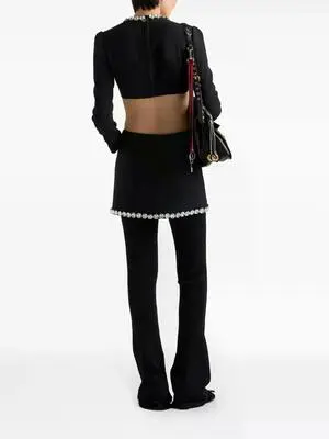Prada Sablè Mini Skirt With Crystal Embellishment