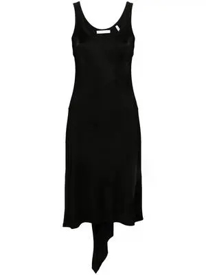 Helmut Lang Asymmetric Hem Midi Dress