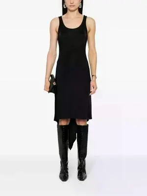 Helmut Lang Asymmetric Hem Midi Dress