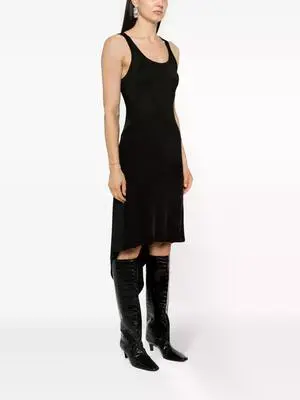 Helmut Lang Asymmetric Hem Midi Dress
