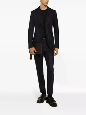 Dolce & Gabbana Pinstripe Single-breasted Jacket - Black