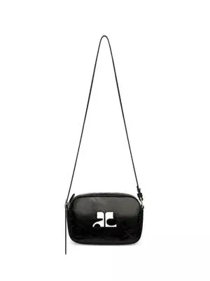 COURREGES Re-edition Naplack Leather Mini Bag - Black