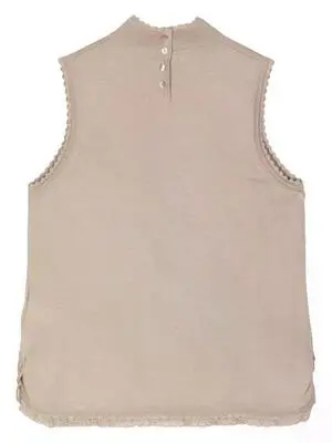 Shiatzy Chen Floral Embroidered Knit Vest